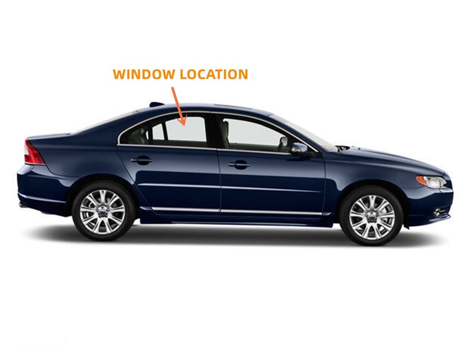 Passenger/Right Side Rear Door Window Glass For 2007-2016 Volvo S80 4 ...