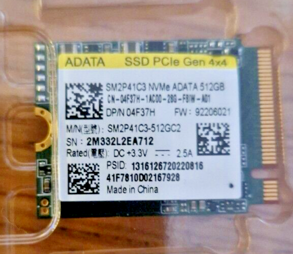 ADATA 512GB M.2 2230 NVMe PCIe 4.0 x4 SSD Solid SM2P41C3 GEN 4 for sale ...
