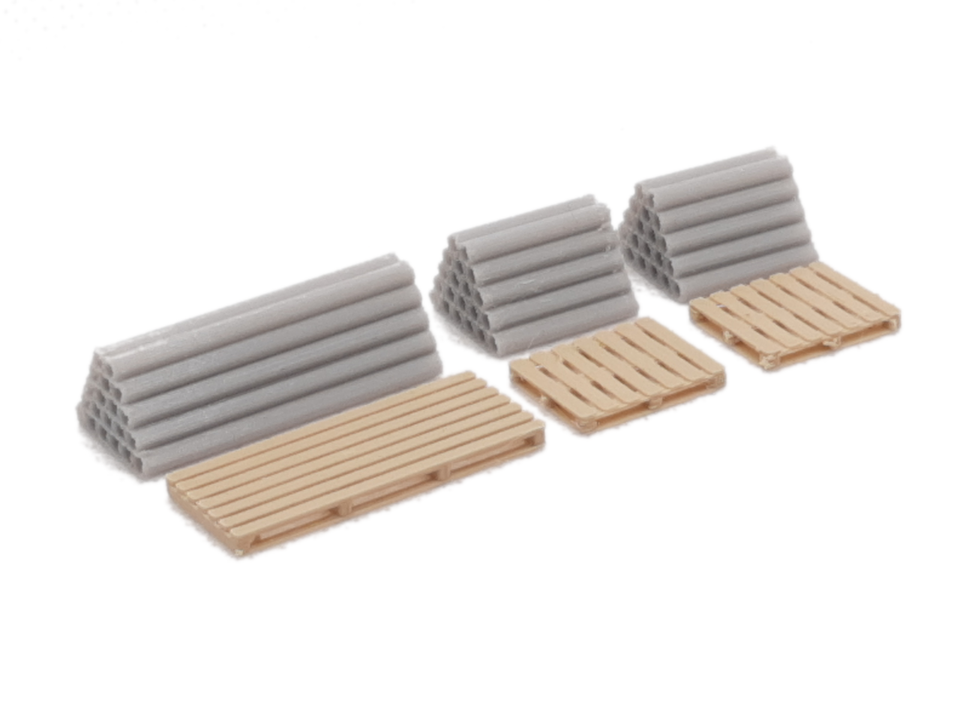 OO Gauge Pallets of Pipes Model Railway Scenery | eBay UK