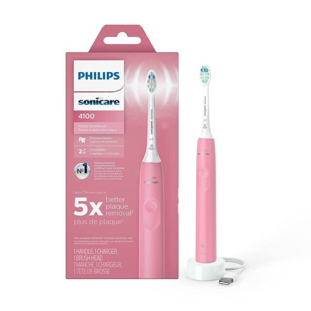 Philips Sonicare 4100 Rechargeable Electric Toothbrush with Pressure ...