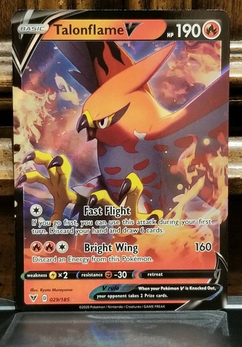 Talonflame V 029/185 Holo Ultra Rare Vivid Voltage Pokemon TCG Near ...