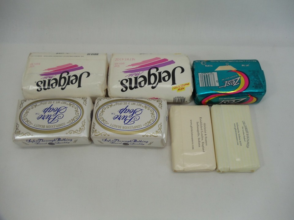 old soap bars lot of 7 - Jergens Pure Soap Zest Gilchrist & Soames | eBay
