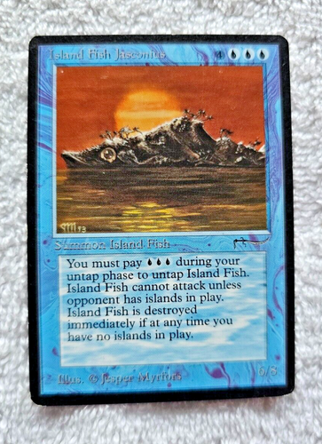 MTG Island Fish Jasconius Arabian Nights 1993 Magic Gathering Card Rare ...