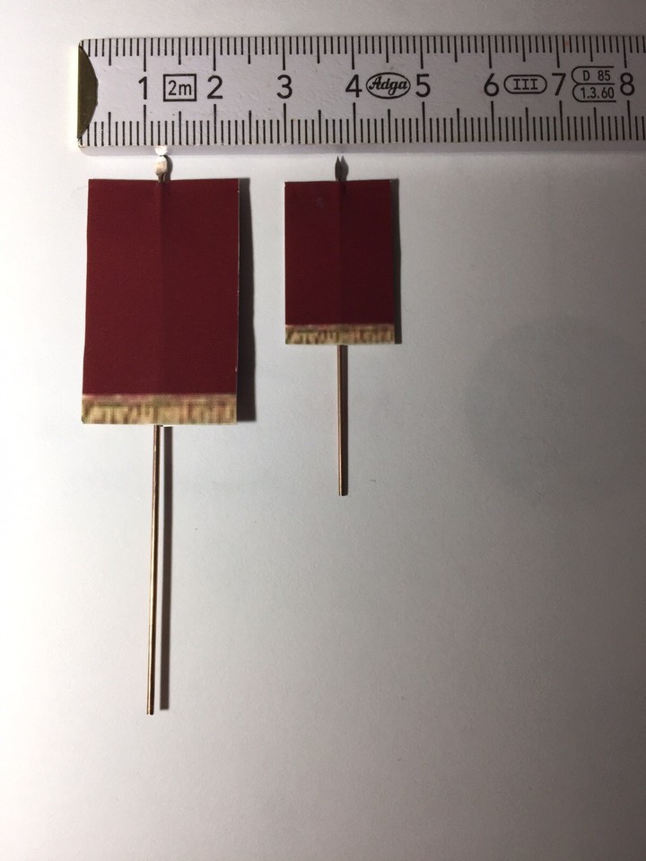 1060) 2x 25mm 28mm Ancient Greek Sparta Spartan Lambda Banners Large ...