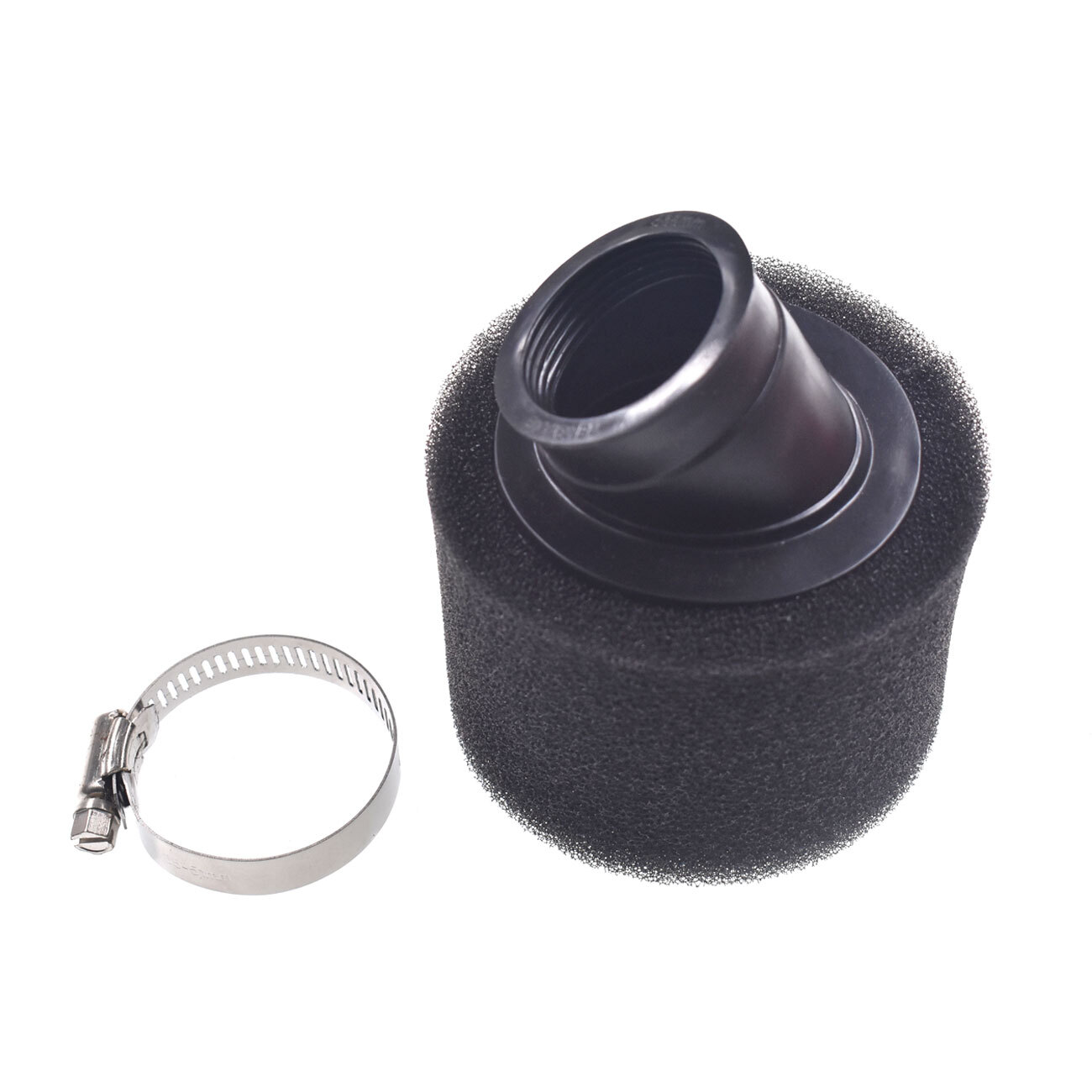 37mm 38mm Bent Angled Foam Air Filter Pod PIT Quad Dirt Bike ATV Buggy ...