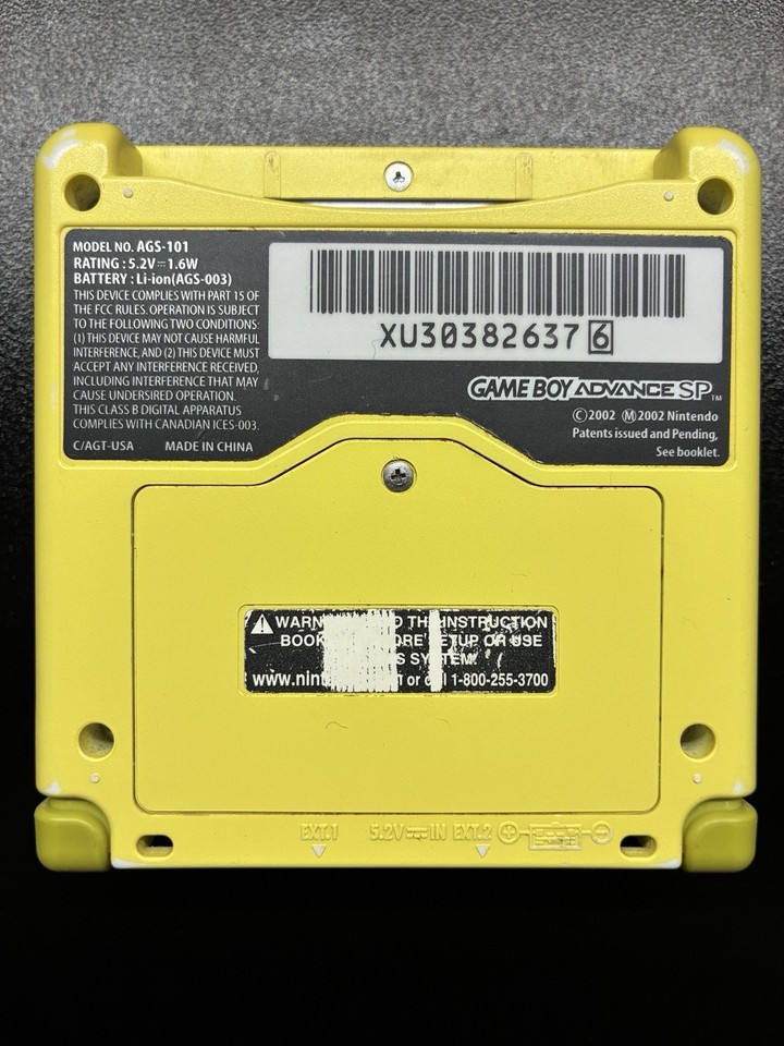 Nintendo Gameboy Advance GBA SP Authentic SpongeBob Edition AGS-101 ...