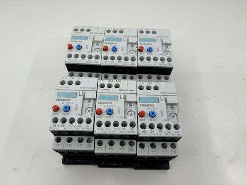 Lot of 6 Siemens Sirius 3RU1116-1BB0 Overload Relay with Terminal ...