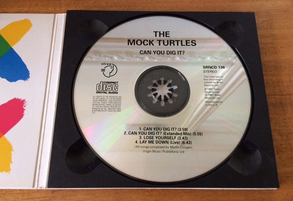 The Mock Turtles - Can You Dig It? - 4 Track CD Single - 1991 Siren ...