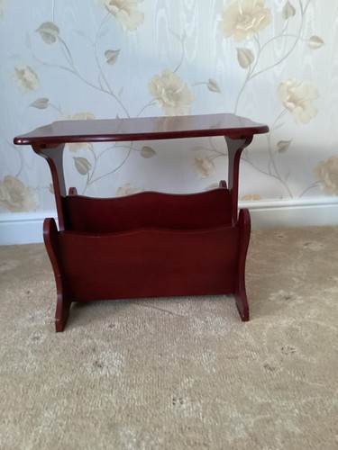 Vintage Retro Wooden Magazine Rack Side Table | eBay UK