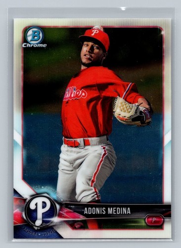 2018 Bowman Chrome #BCP51 Adonis Medina Chrome Prospects Phillies Mint ...