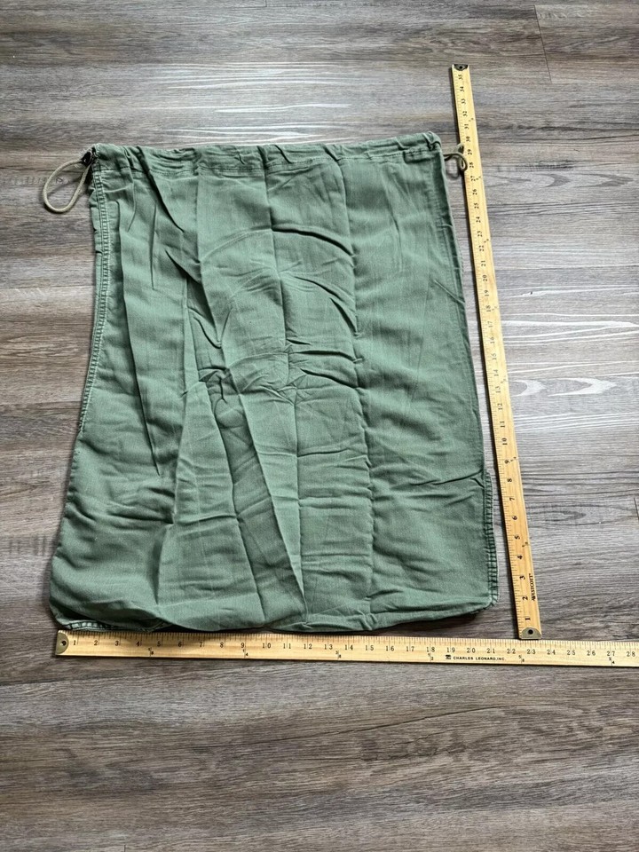 2 Pack US Army BARRACKS BAG OD Green Cotton Large Laundry Bag Military ...