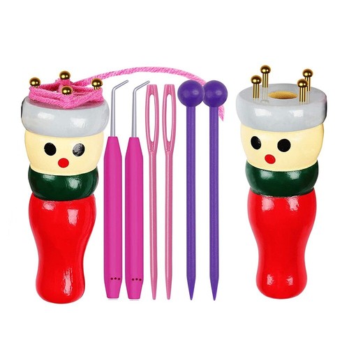 Red French Knitter Tool Wooden Rope Maker Homemade Rope Tie Weaving ...