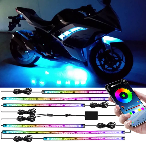 For Kawasaki Ninja ZX636 ZX10R ZX10RR ZX14R ZX6R RGB Underglow LED ...