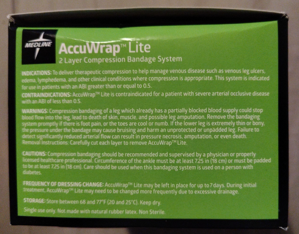 Medline AccuWrap Lite 2-Layer Compression Bandage System MSC7802 EXP ...