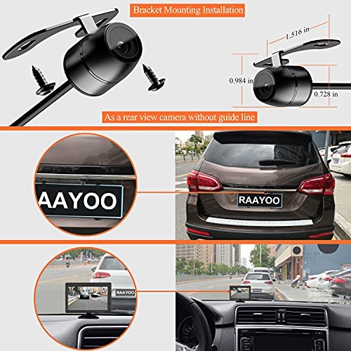 Reverse Backup Camera,RAAYOO L002 2-in-1 Universal Car Front/Side/Rear ...