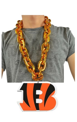 ⭐️⭐️⭐️⭐️⭐️ Authentic NFL CINCINNATI BENGALS Orange Fan Chain Necklace ...