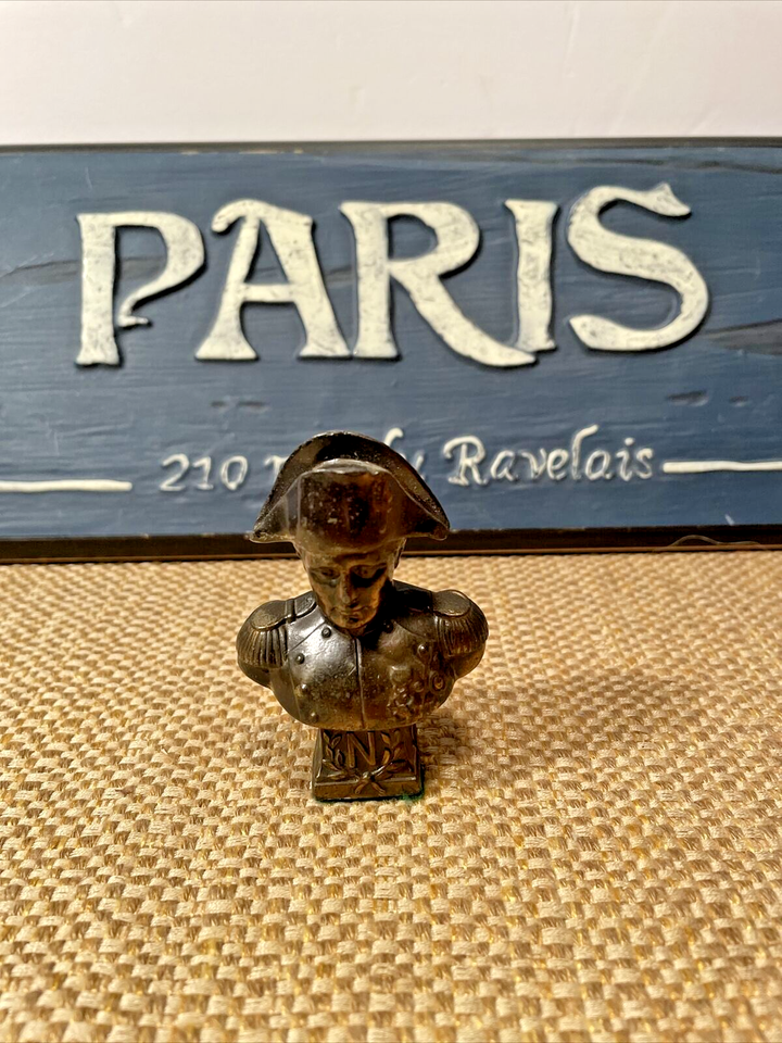 Napoleon Bonaparte Bronze? Miniature Bust Statue Vintage France 3" 6oz ...