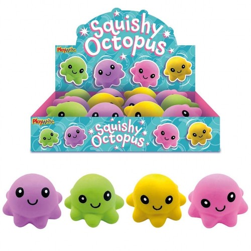 New Squishy Octopus 9cm Happy Sensory Fidget Toy Stress Ball Cute ...