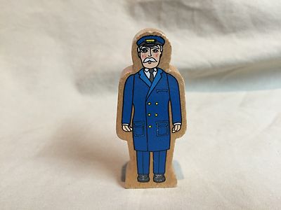 1997 Thomas Tank Engine & Friends Wooden Conductor Blue Topcoat Figure ...