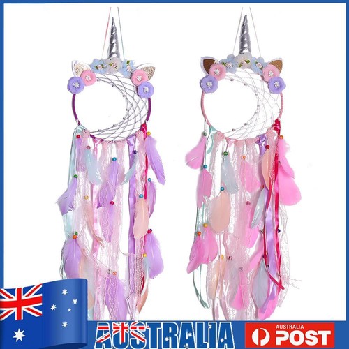 Handmade Feather Native American Circular Net Unicorn Wall Decor ...