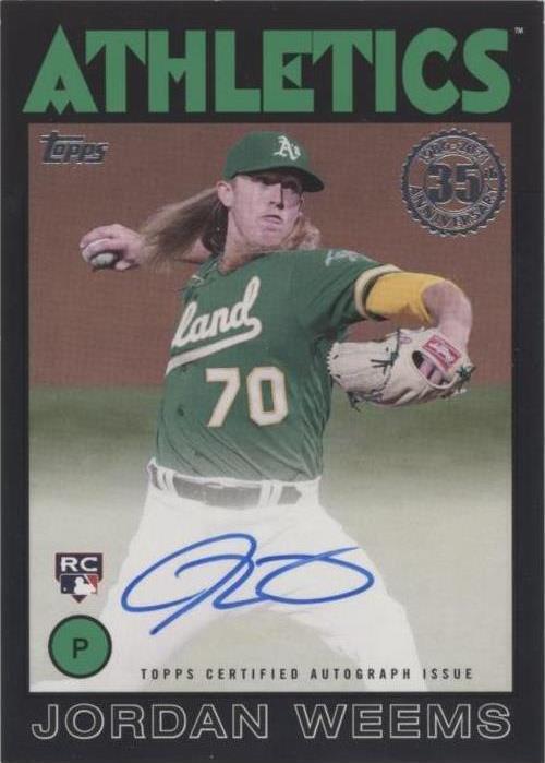 2021 Topps Update Series - 1986 Topps Baseball Autographs Jordan Weems ...