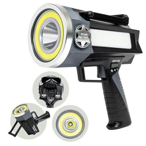 Platinum Mega-Bright Rechargeable Spotlight, AS-SEEN-ON-TV, Tactical ...