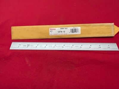 Starrett C378-12 Steel Rule With Shrink Graduations 9/32" to foot, 12 ...