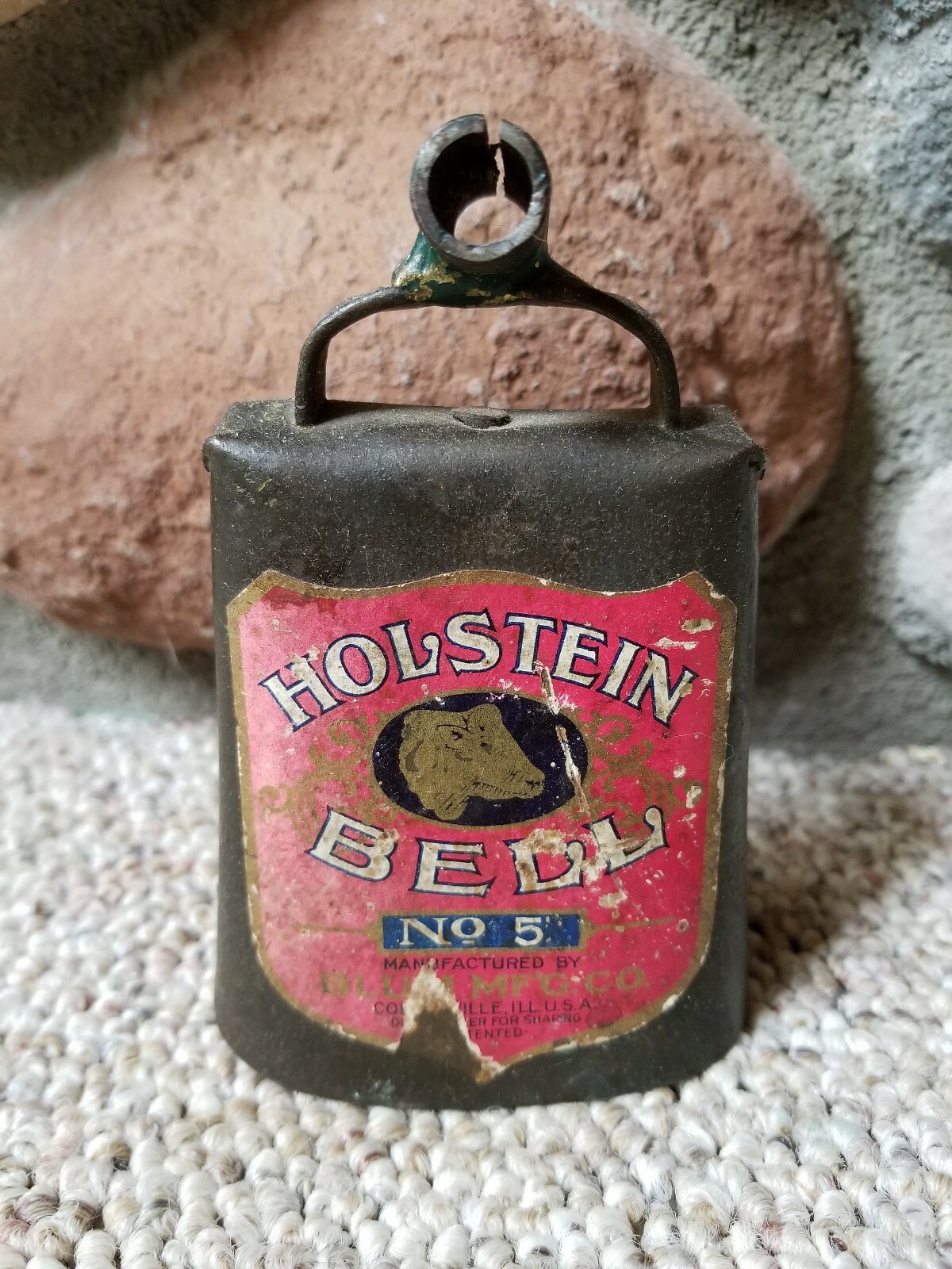 VTG Holstein Bell No 5 Blum Mfg Co Farm Country Brass Display Decor ...