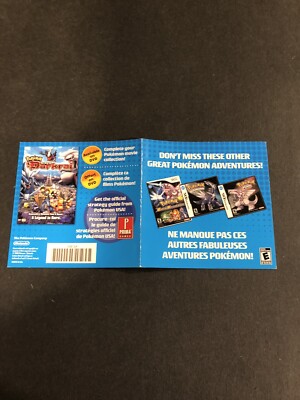 pokemon Explorers Nintendo DS Insert | eBay