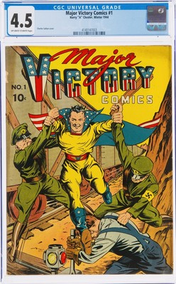 Major Victory Comics #1 CGC 4.5 🇺🇸1944 World War II Key Origin Issue ...