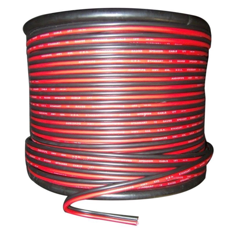 2X(20 PER 3 METER RED BLACK ZIP WIRE AWG CABLE GROUND STRANDED COPPER ...
