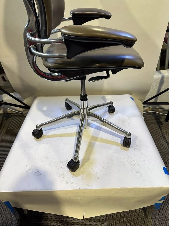 HumanScale Freedom High Back Office Chair in Brown Leather Finish | eBay