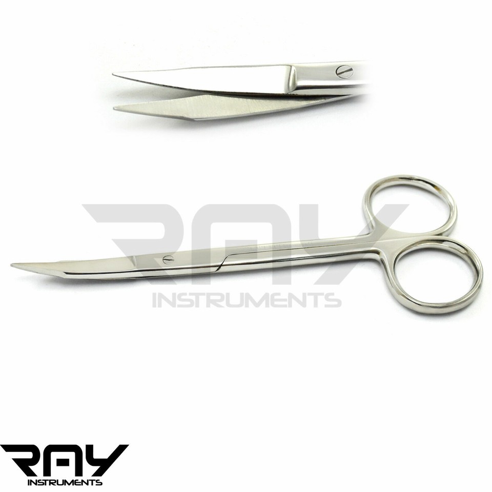 Surgical Goldman Fox Scissor 13cm Curved Dental Cutting Suture Sharp ...