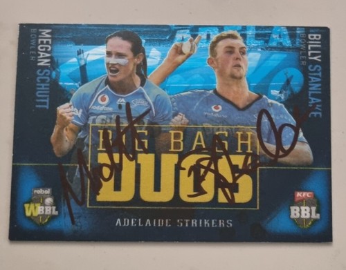 SIGNED Megan Schutt Billy Stanlake BBL Big Bash DUOS SUBSET Card ...