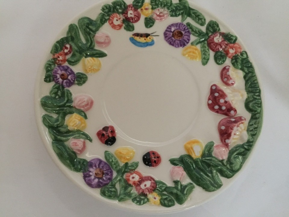 Merc Asia 1999 Bunny Rabbit Garden Party Sugar Creamer Cup Saucer Spoon ...