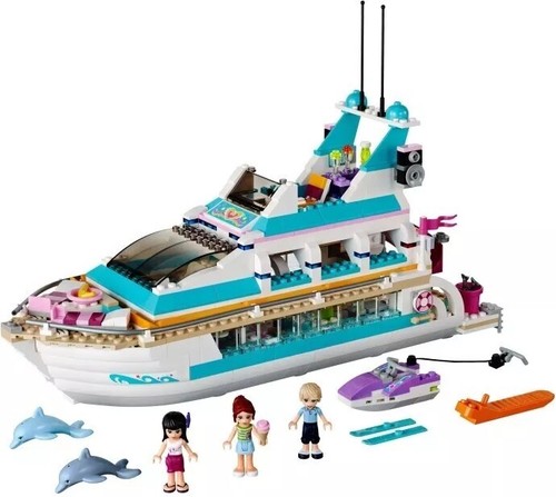 LEGO Friends 41015 Dolphin Cruiser - 100% Complete w/ Figures, Manuals ...