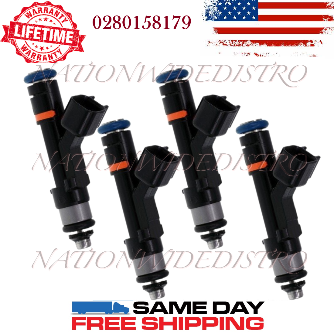 4x OEM Bosch Fuel Injectors for 2008-2019 Ford Fusion C-Max Lincoln MKZ ...