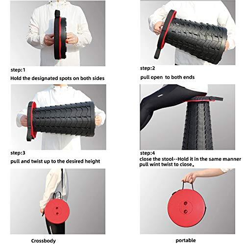 Upgraded Retractable Folding Stool, Portable Telescoping Stool with ...