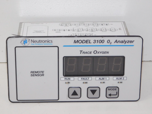 Neutronics NTron 3100 NI Digital O2 Process Analyzer Remote Sensor Gas ...