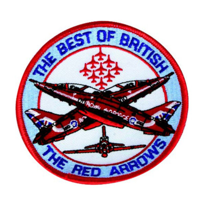 RAF Royal Air Force Red Arrows Best Of British Embroidery Badge | eBay