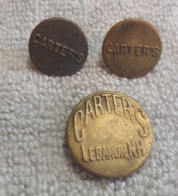 3 Carter's OVERALL Trouser Work Verbal Buttons Lebanon NH 5/8" to 3/4 ...
