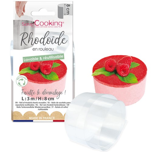 ScrapCooking - Ruban de Rhodoïde H 8 cm x 3 m - Rouleau Rhodoid ...