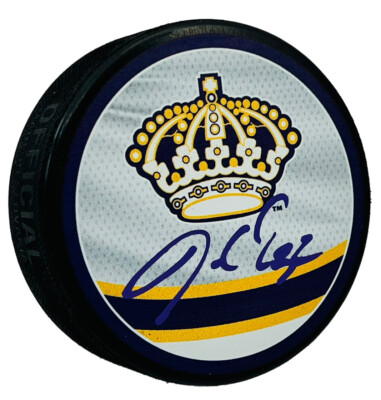 JONATHAN QUICK LOS ANGELES KINGS SIGNED PUCK REVERSE RETRO LOGO BECKETT ...