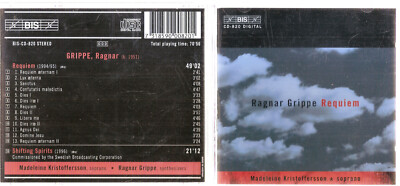 Ragnar Grippe: Requiem (CD, 1996) #1221OV 7318590008201| eBay