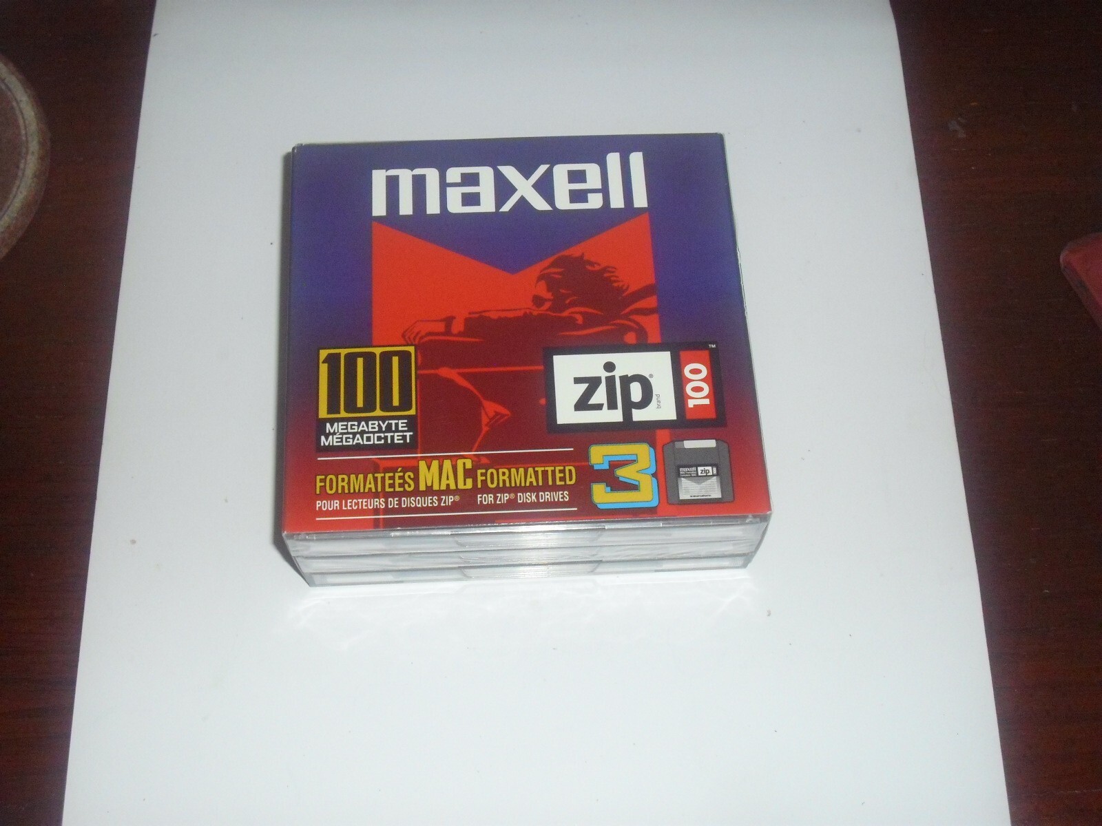 3 Pack of Maxell Zip 100 Discs for iOmega Zip 100 Drive, Mac Formatted ...