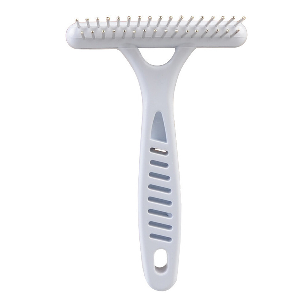 Dog Rake Comb Styling Double Row Teeth Home Grooming Tool Ergonomic Pet ...