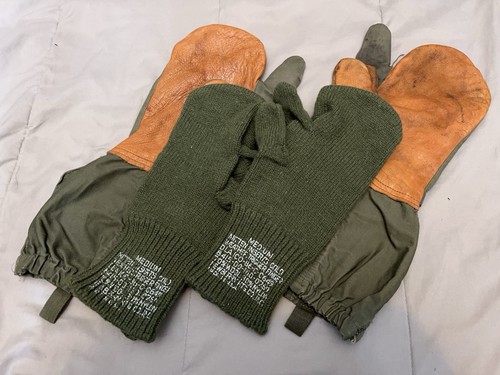 USGI Military M1951 Trigger Finger Mitten Shells with Glove Inserts ...