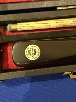 Peradon Edwardian snooker Cue - Masterpiece - beautiful ebony 1/2 cue & case | eBay UK