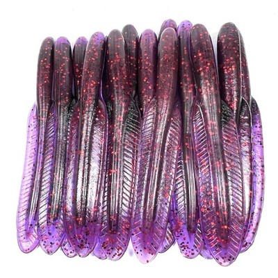 15 Hand poured 4.5 inch Reaper Plastic Worms. “Purple Mojo” | eBay