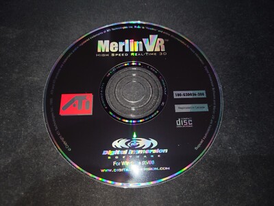 Merlin VR High Speed Real Time 3D PC Windows 95/98 software LN PERFECT ...